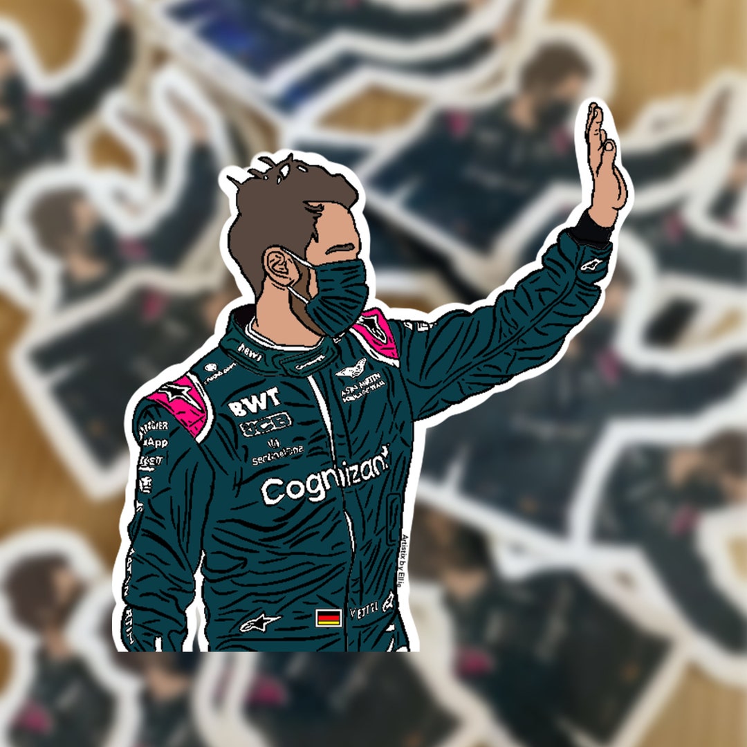 Formula 1 Sticker | Sebastian Vettel - Etsy