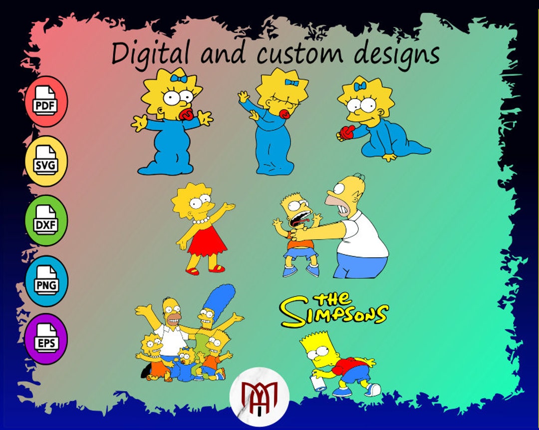 The Simpsons Svg, the Simpsons Bundle SVG, Bart Simpson Svg, Lisa ...