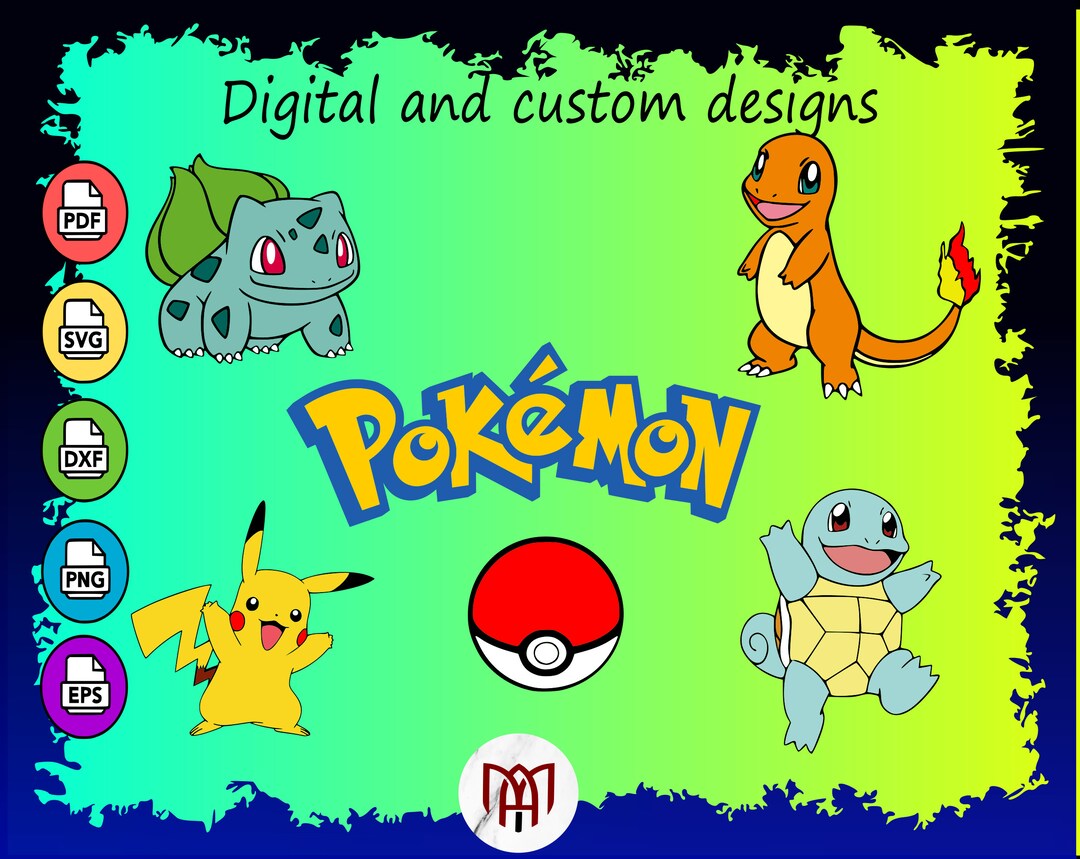 Pokemon SVG Pokemon SVG Bundle Pokemon Characters (Instant Download) - Etsy