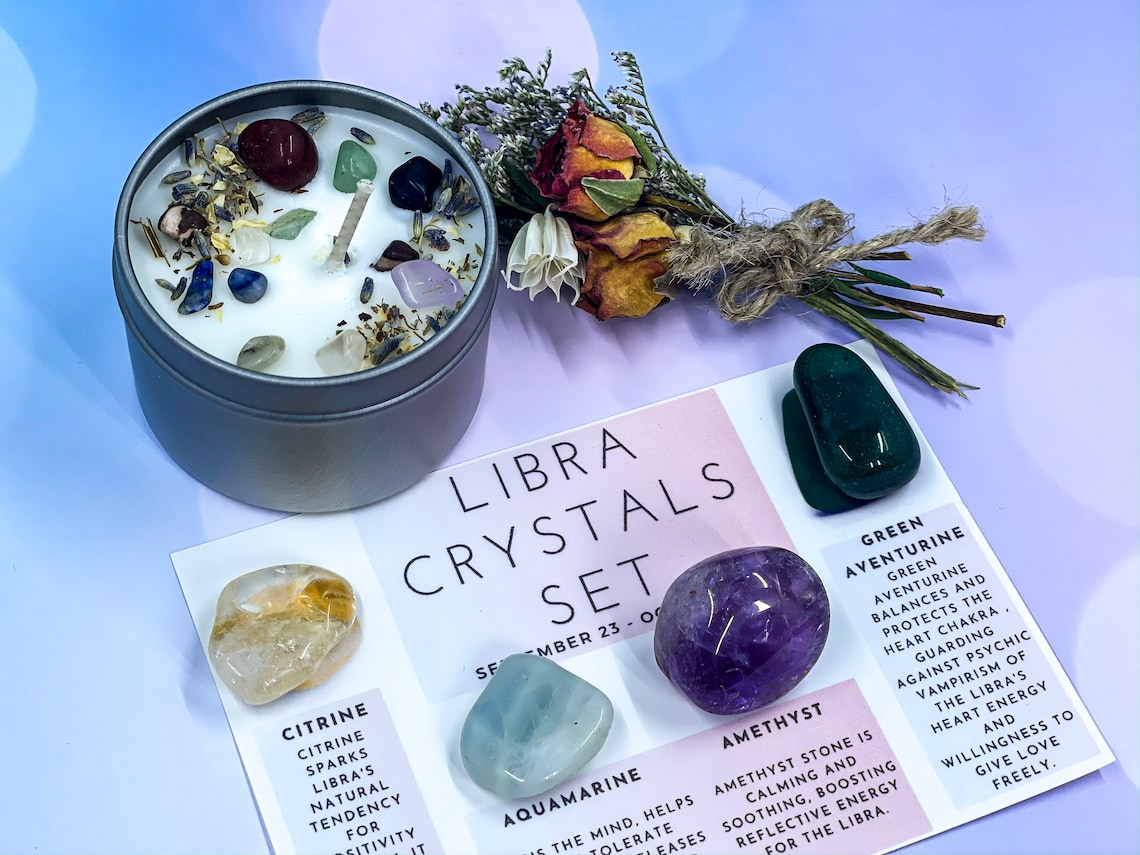 Libra Crystals Libra Crystal Box Libra Crystal Set Crystals - Etsy