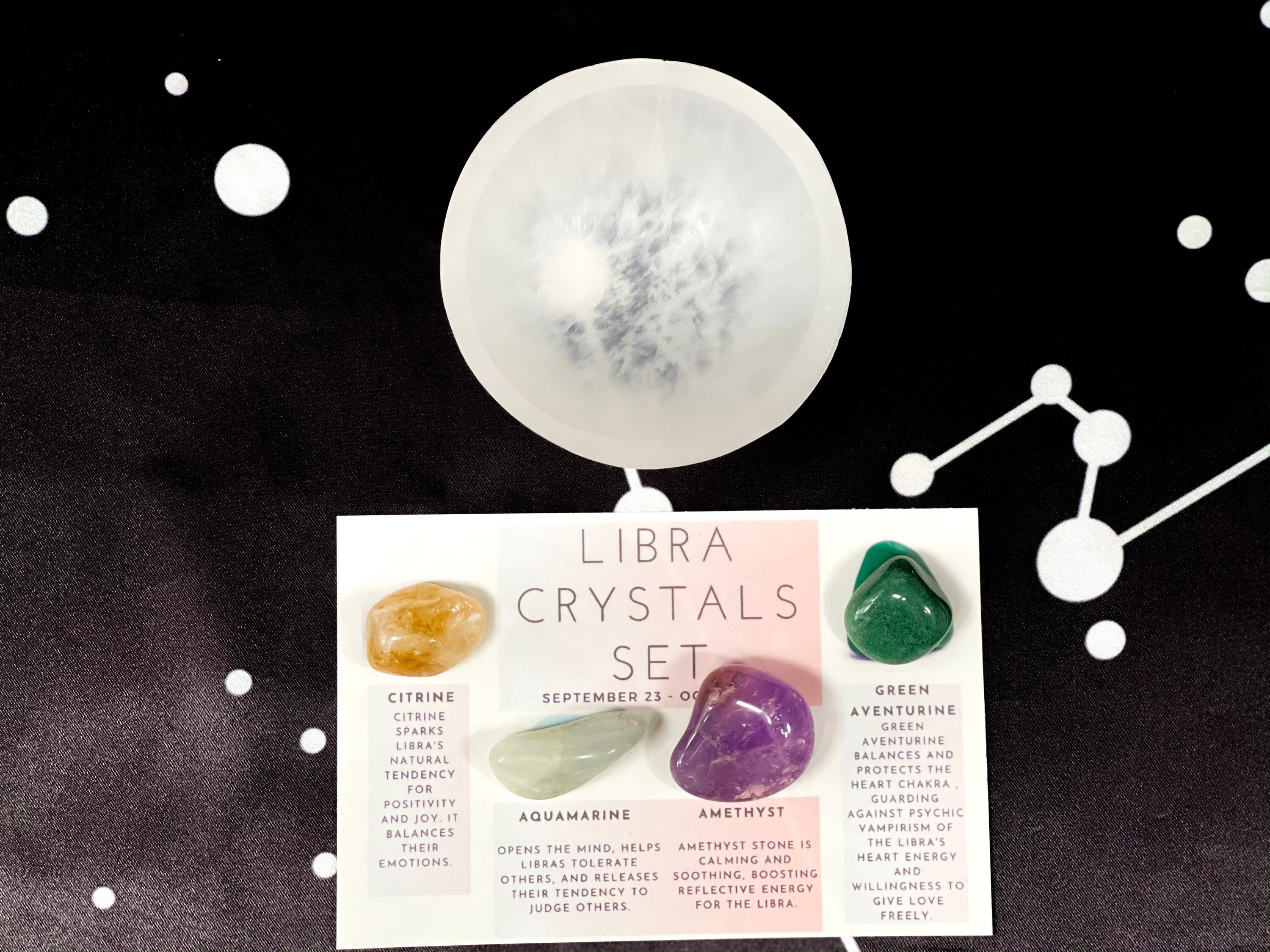 Libra Crystals Set Libra Crystals Libra Crystal Box | Etsy