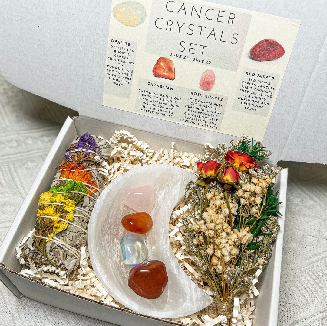 Cancer Crystals Set, Cancer Kit, Crystals for Cancer, Cancer Birthday ...