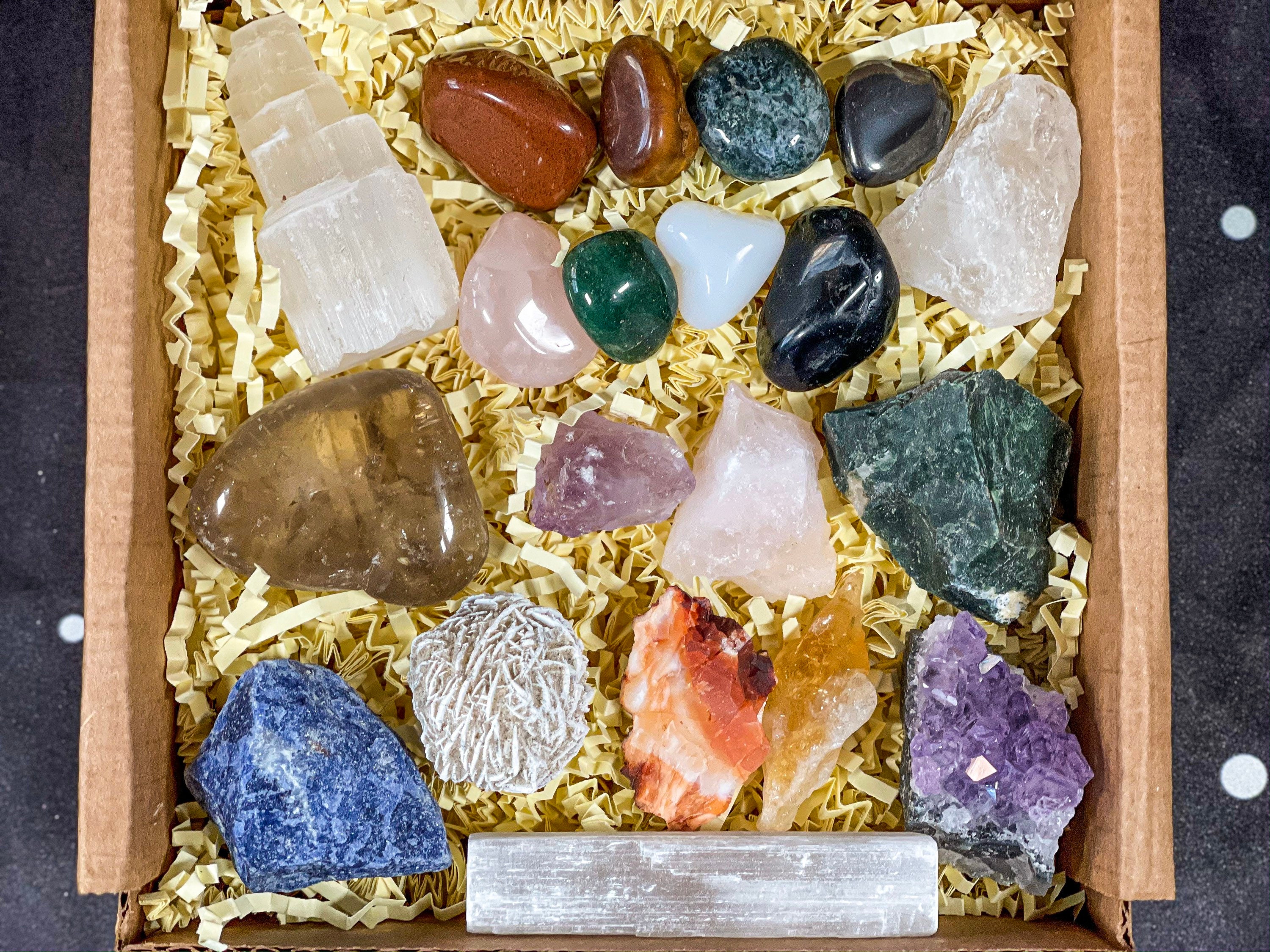 20 Piece Large Beginners Crystals Set Large Crystal Gift Box | Etsy