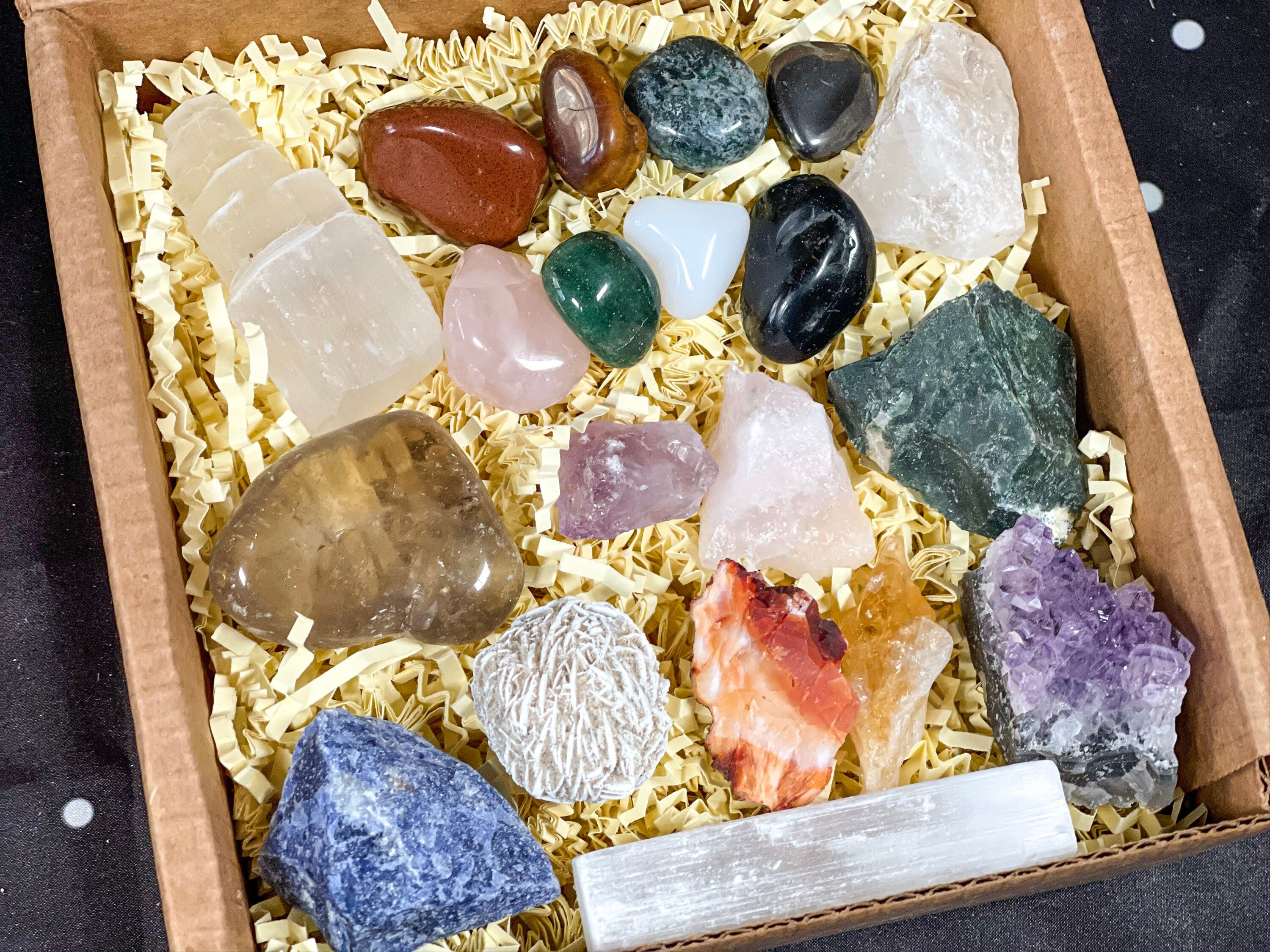 20 Piece Large Beginners Crystals Set Large Crystal Gift Box | Etsy