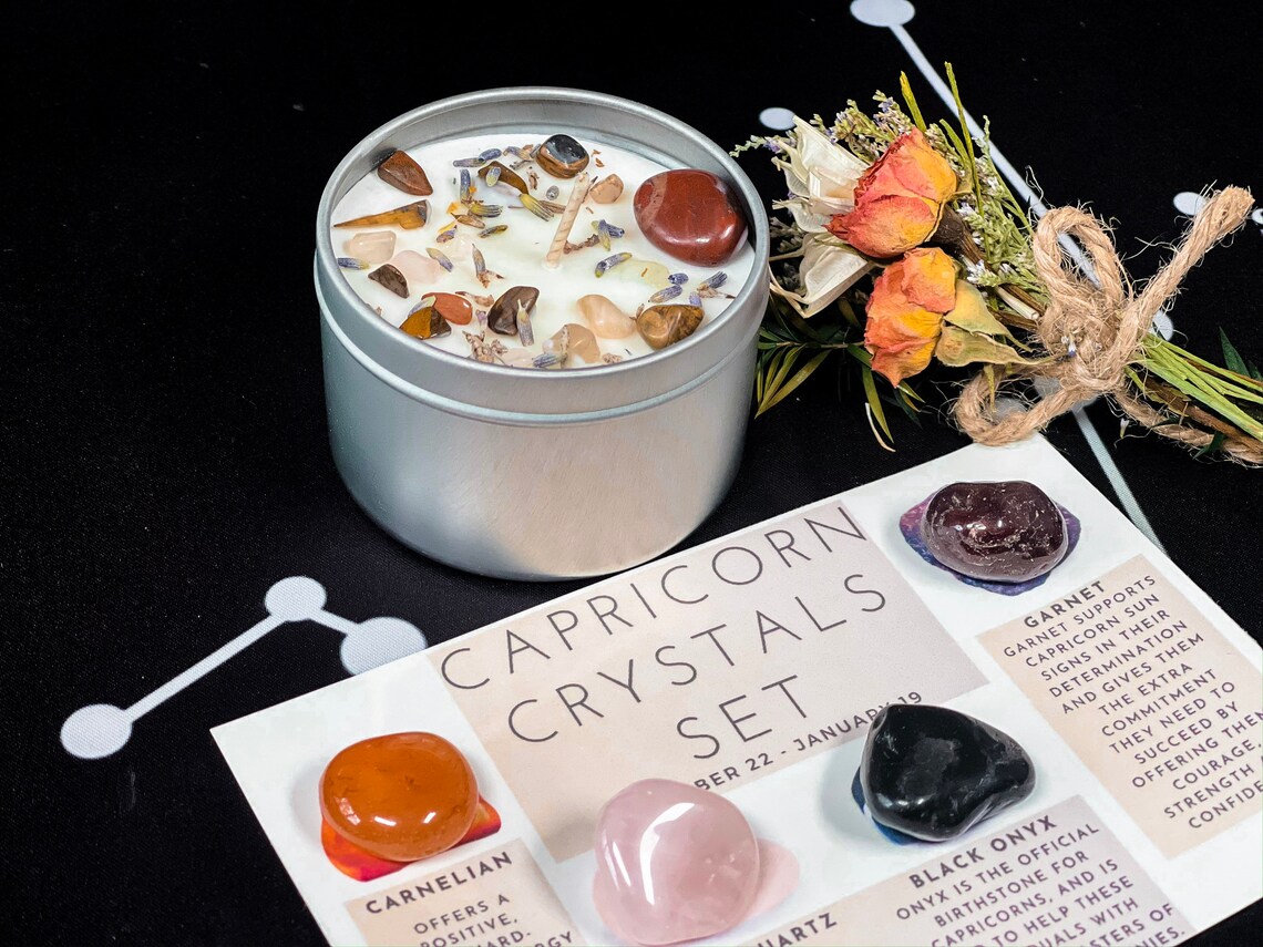 Capricorn Crystal Box, Capricorn Crystals Set, Capricorn Stones Kit ...