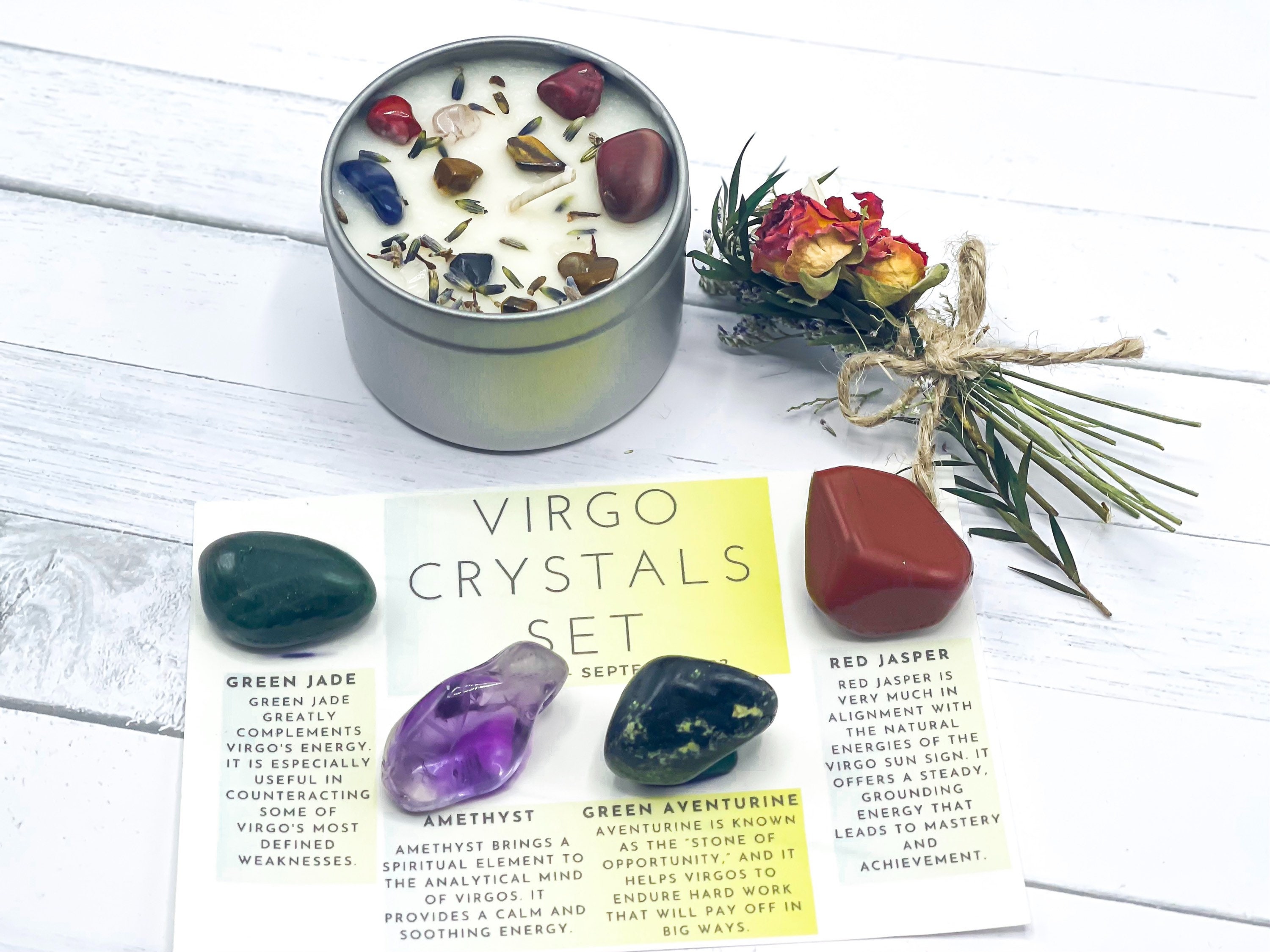 Virgo Crystals Set Virgo Gift Box Virgo Birthday Crystal | Etsy