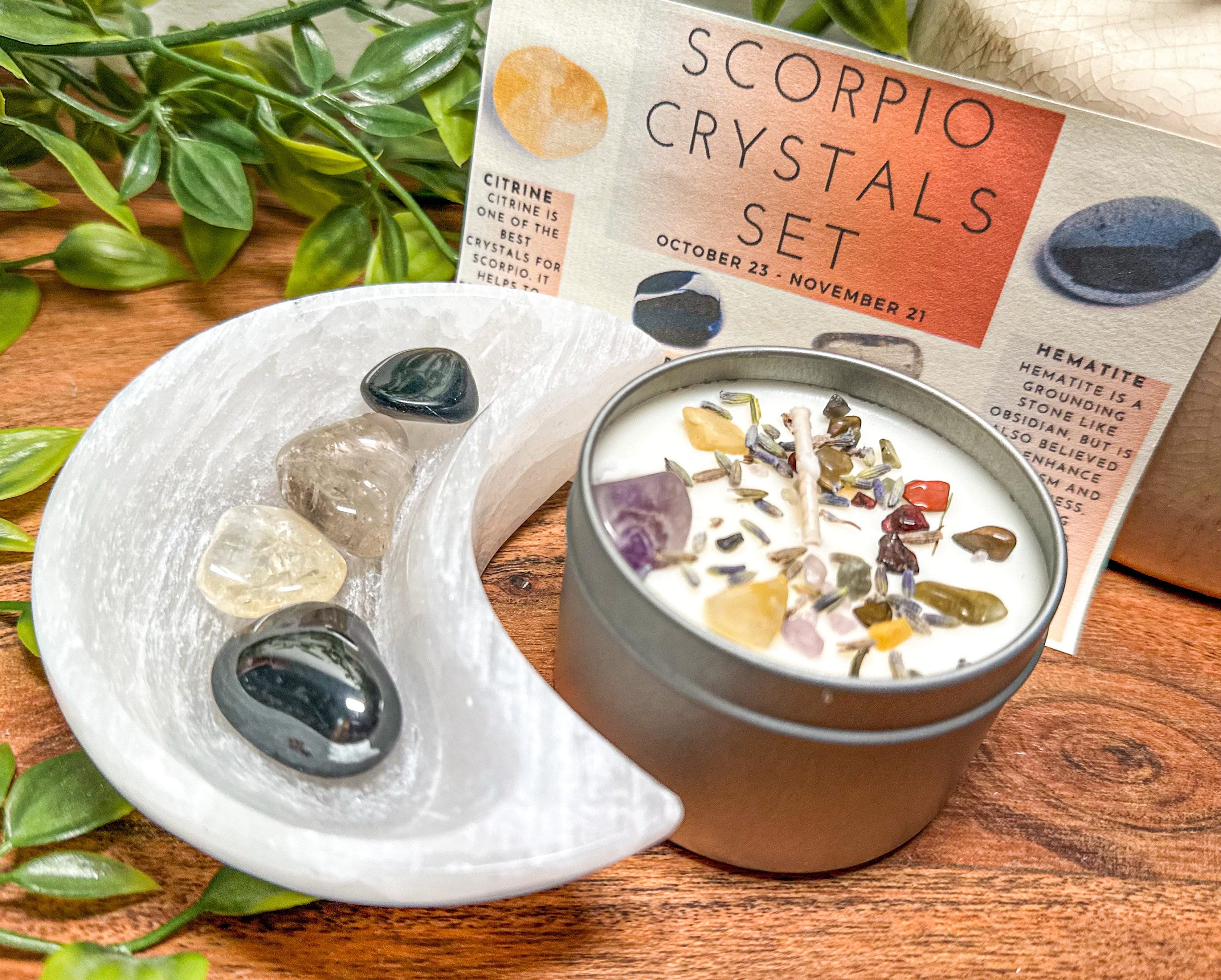 Scorpio Crystals Set Scorpio Crystal Gift Box Scorpio - Etsy