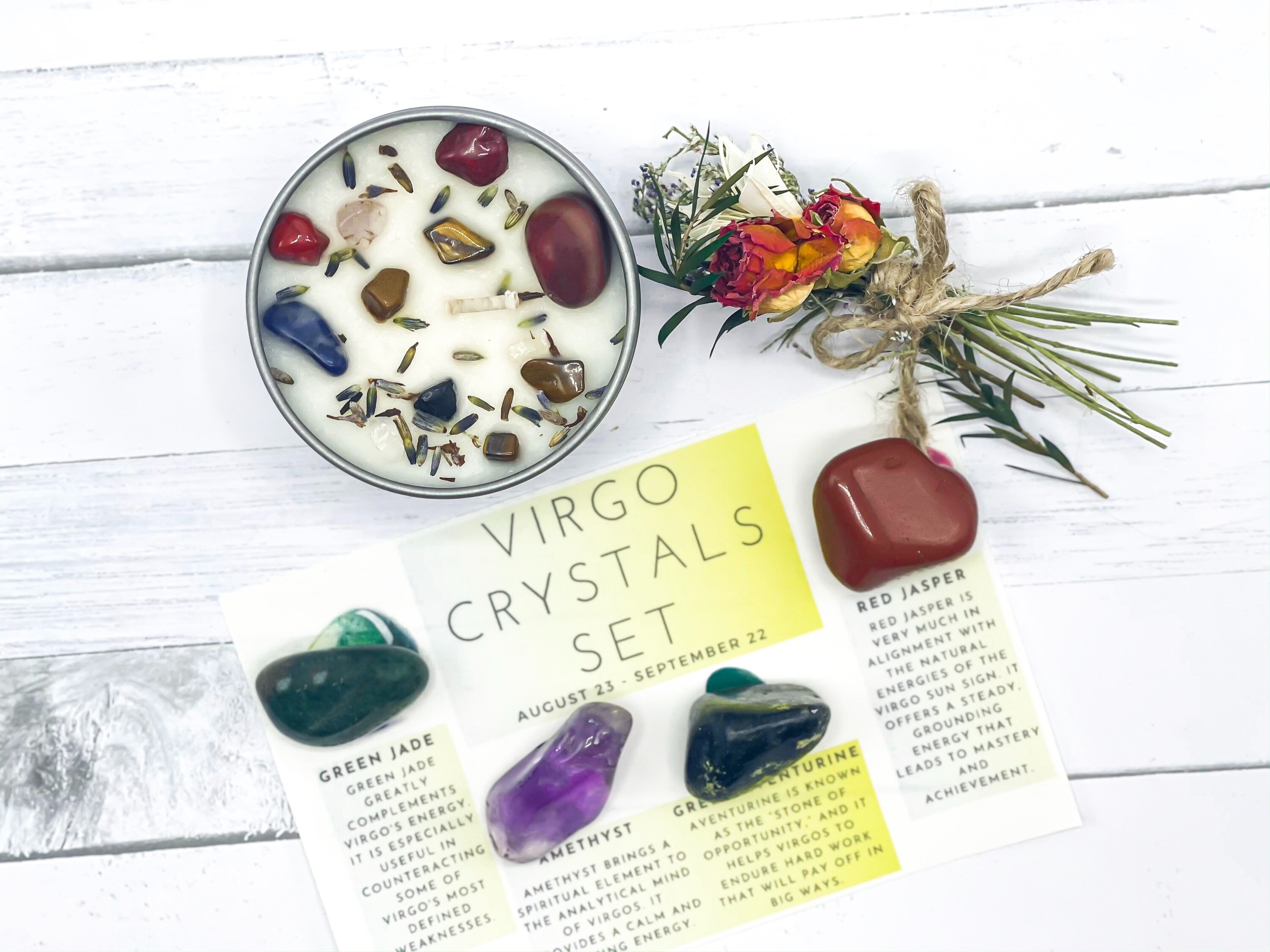 Virgo Crystals Set Virgo Gift Box Virgo Birthday Crystal - Etsy