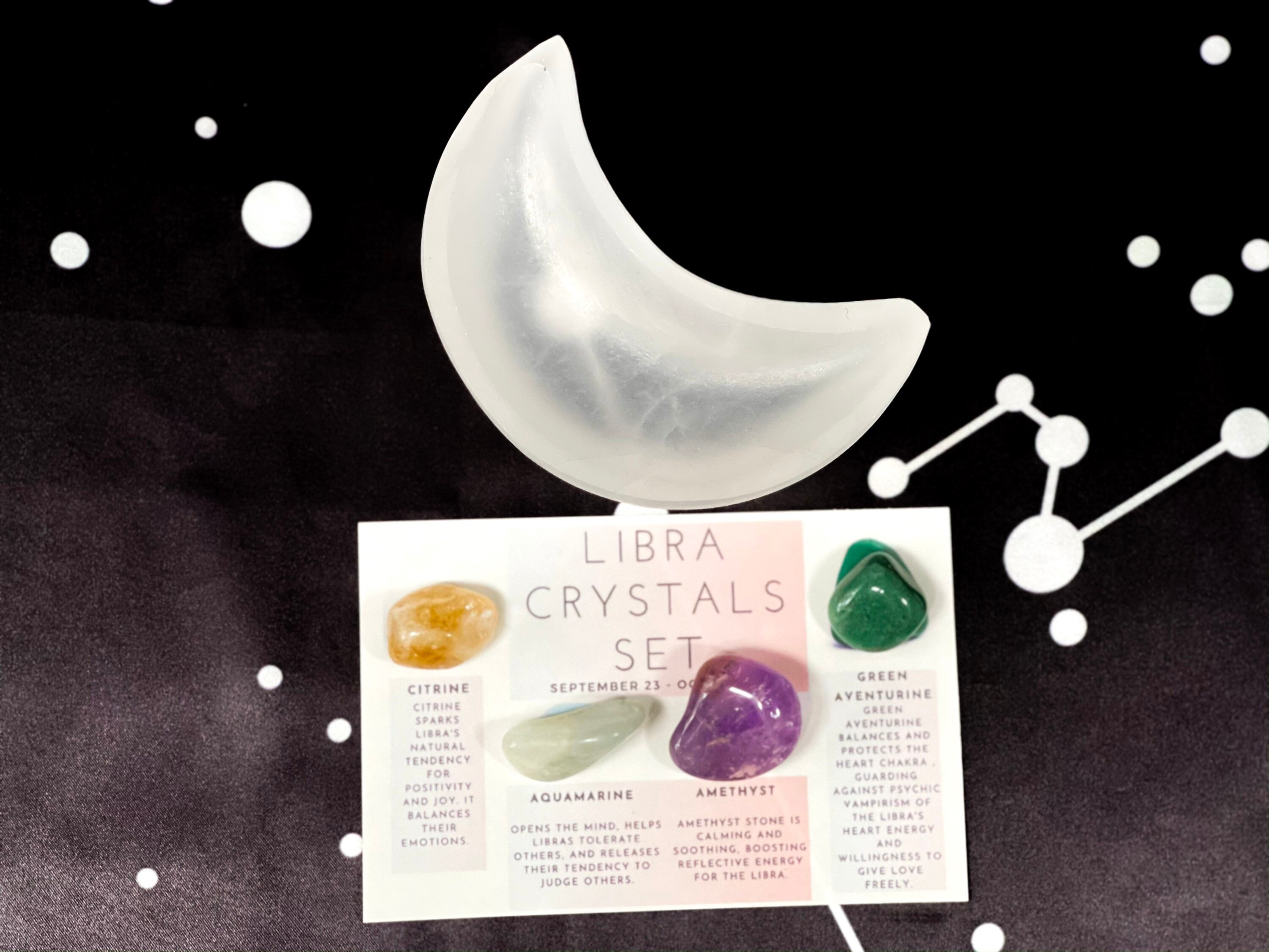 Libra Crystals Set Libra Crystals Libra Crystal Box | Etsy