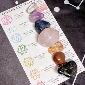Chakra Crystal Set, Beginners Crystal Box, Chakra Set, Crystals Gift ...