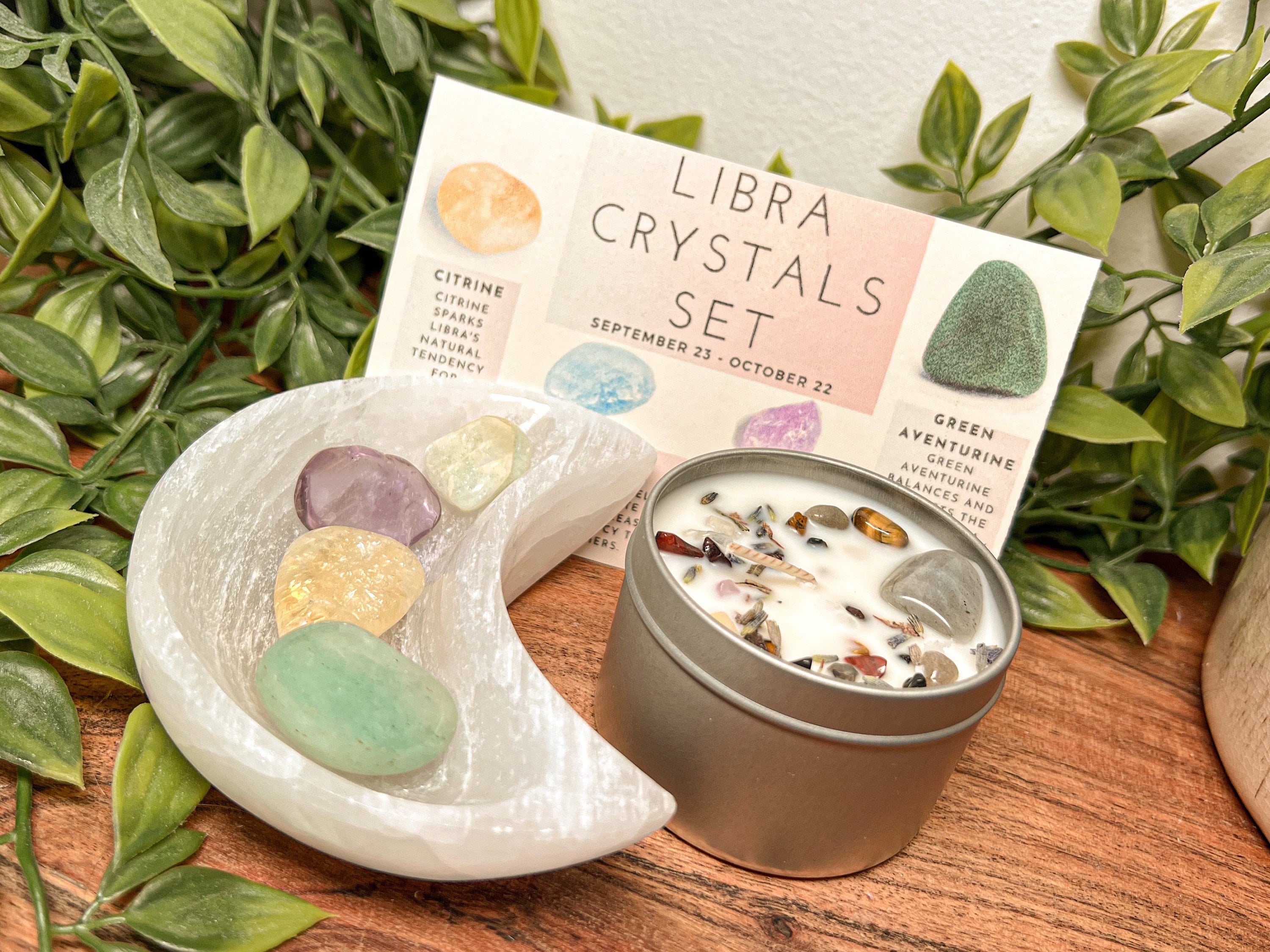 Libra Crystals Set Libra Crystals Gift Box Libra Stones - Etsy