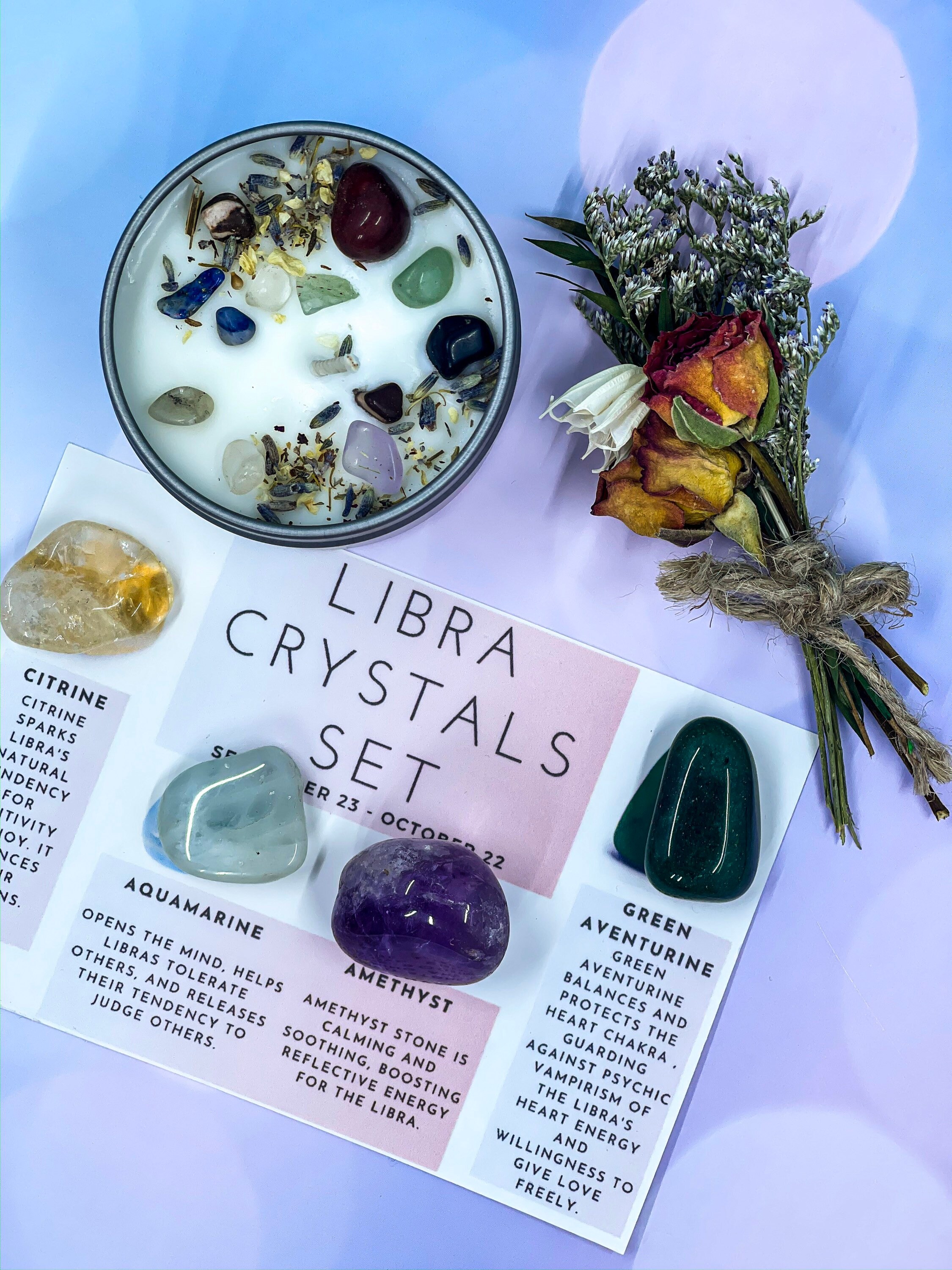 Libra Crystals Libra Crystal Box Libra Crystal Set Crystals - Etsy