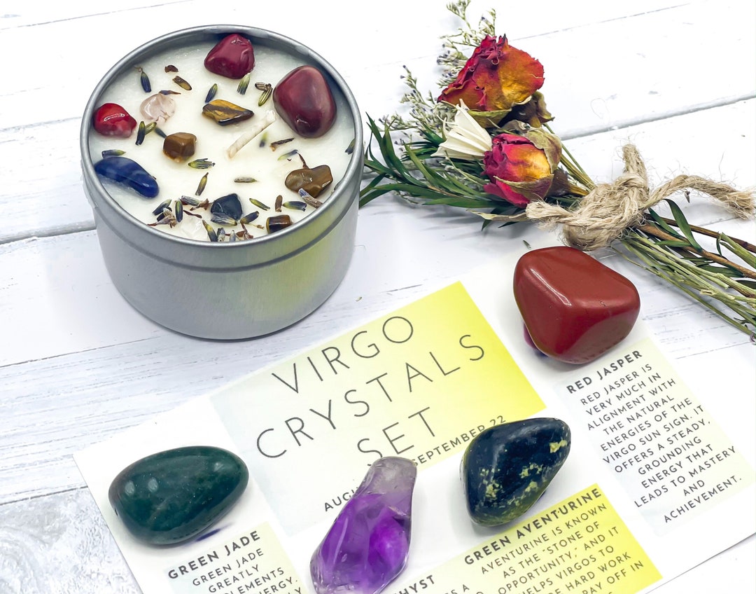 Virgo Crystals Set, Virgo Gift Box, Virgo Birthday Crystal Kit, Virgo ...