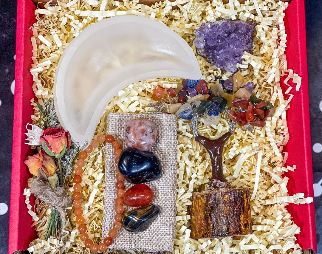 Leo Crystals Box, Leo Deluxe Crystal Box, Birthday Crystal Gift Set, Leo Gift Box, Leo Gemstones ...