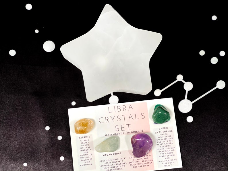 Libra Crystals Set Libra Crystals Libra Crystal Box | Etsy