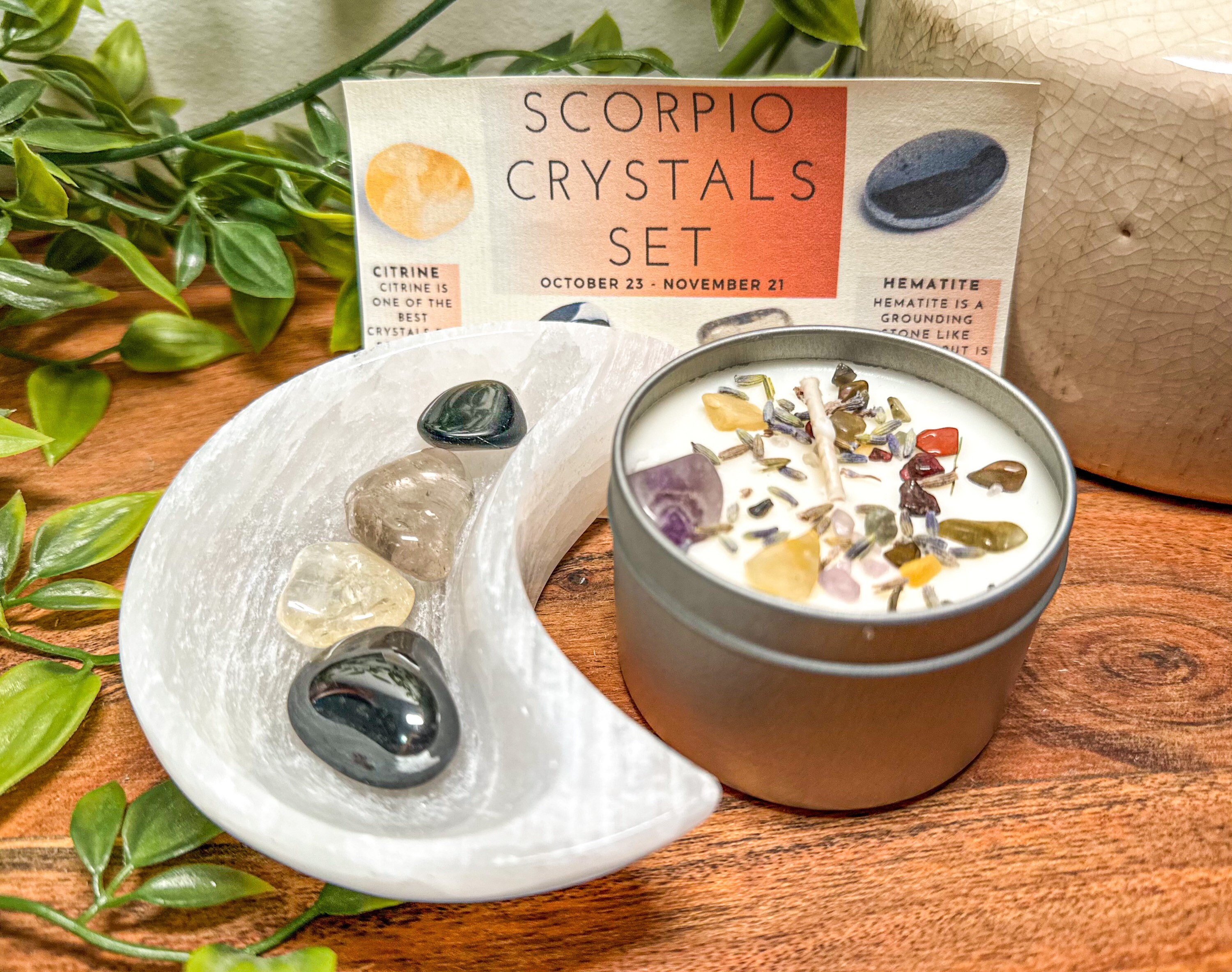 Scorpio Crystals Set Scorpio Crystal Gift Box Scorpio - Etsy