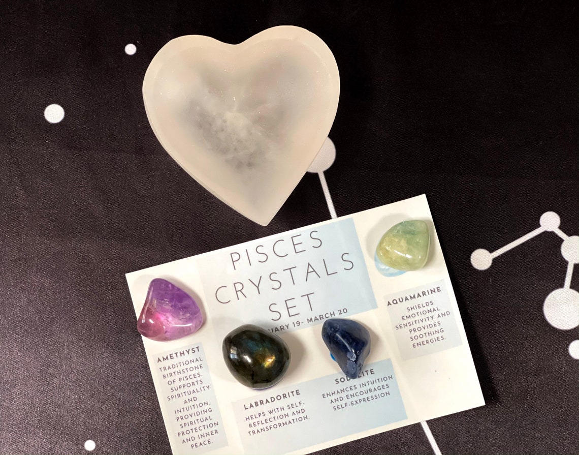 Pisces Crystals Set Pisces Crystals Box Pisces Crystal Kit | Etsy