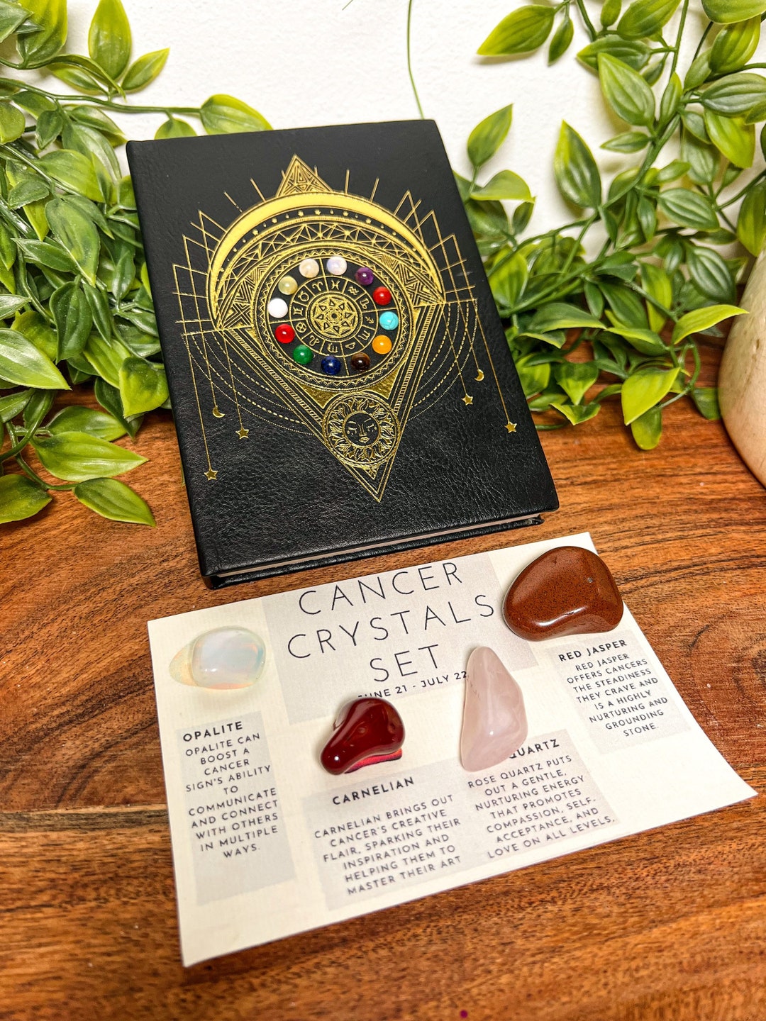 Cancer Crystal Set, Crystals Gift Box With Journal, Cancer Crystals ...