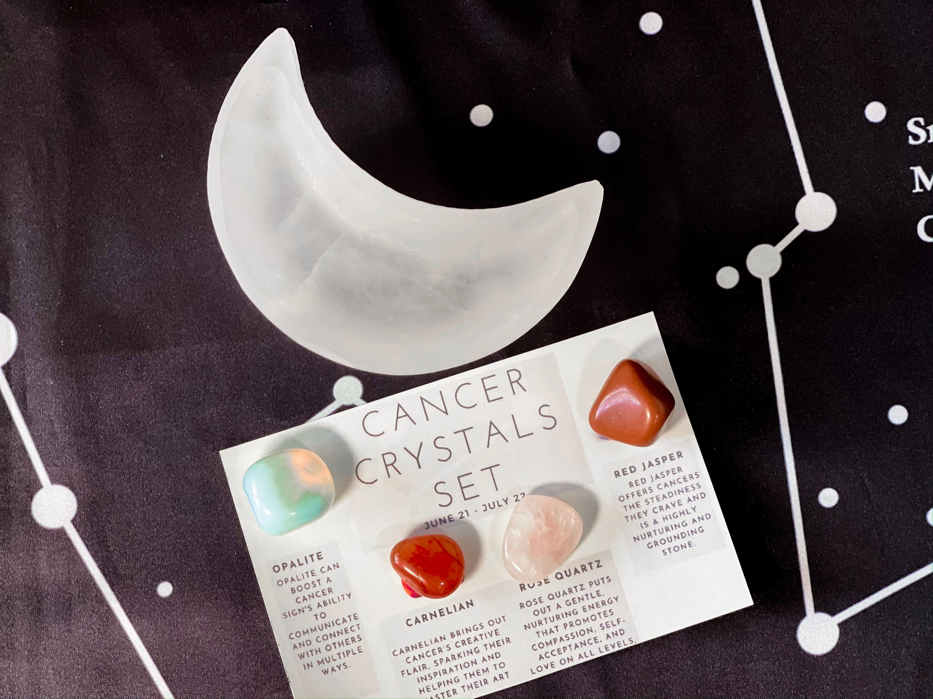 Cancer Crystals Set Cancer Zodiac Crystal Box Cancer - Etsy