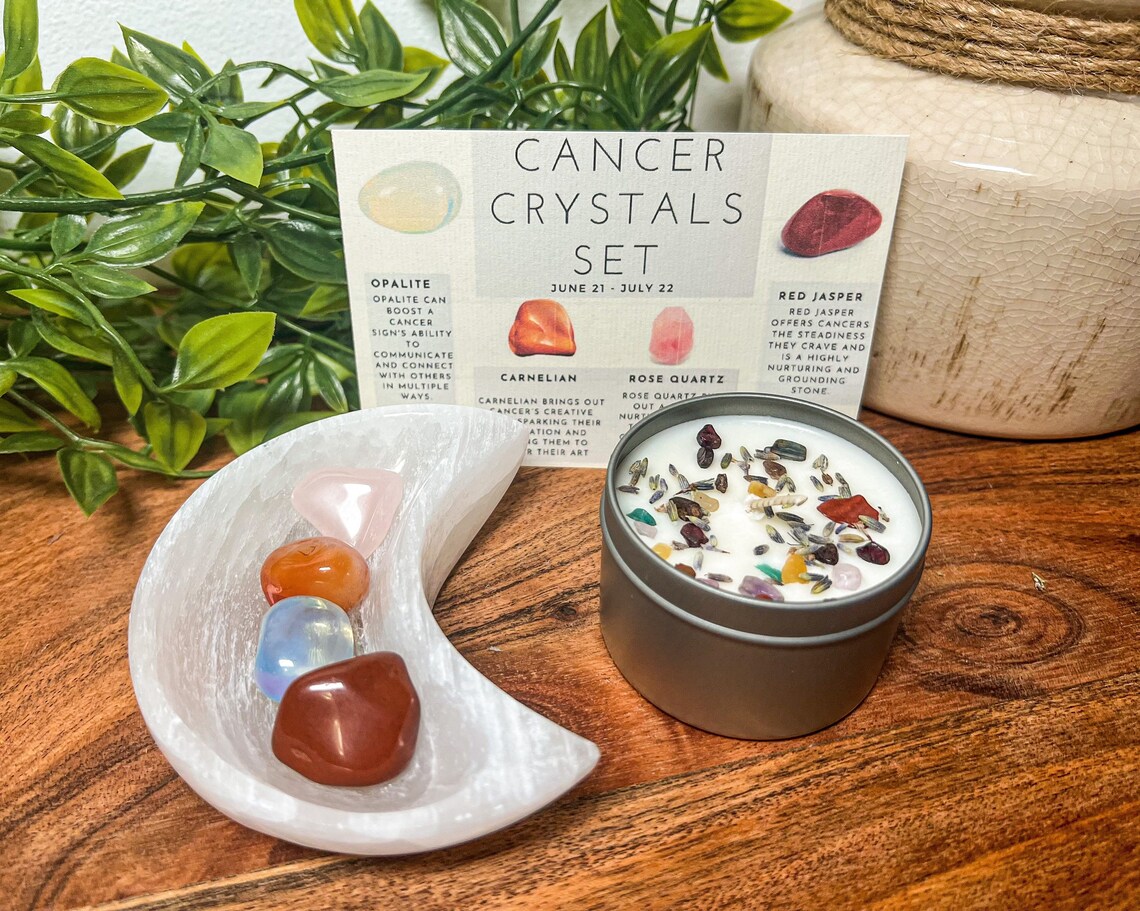Cancer Crystals Cancer Crystal Set Gemstones for Cancer - Etsy