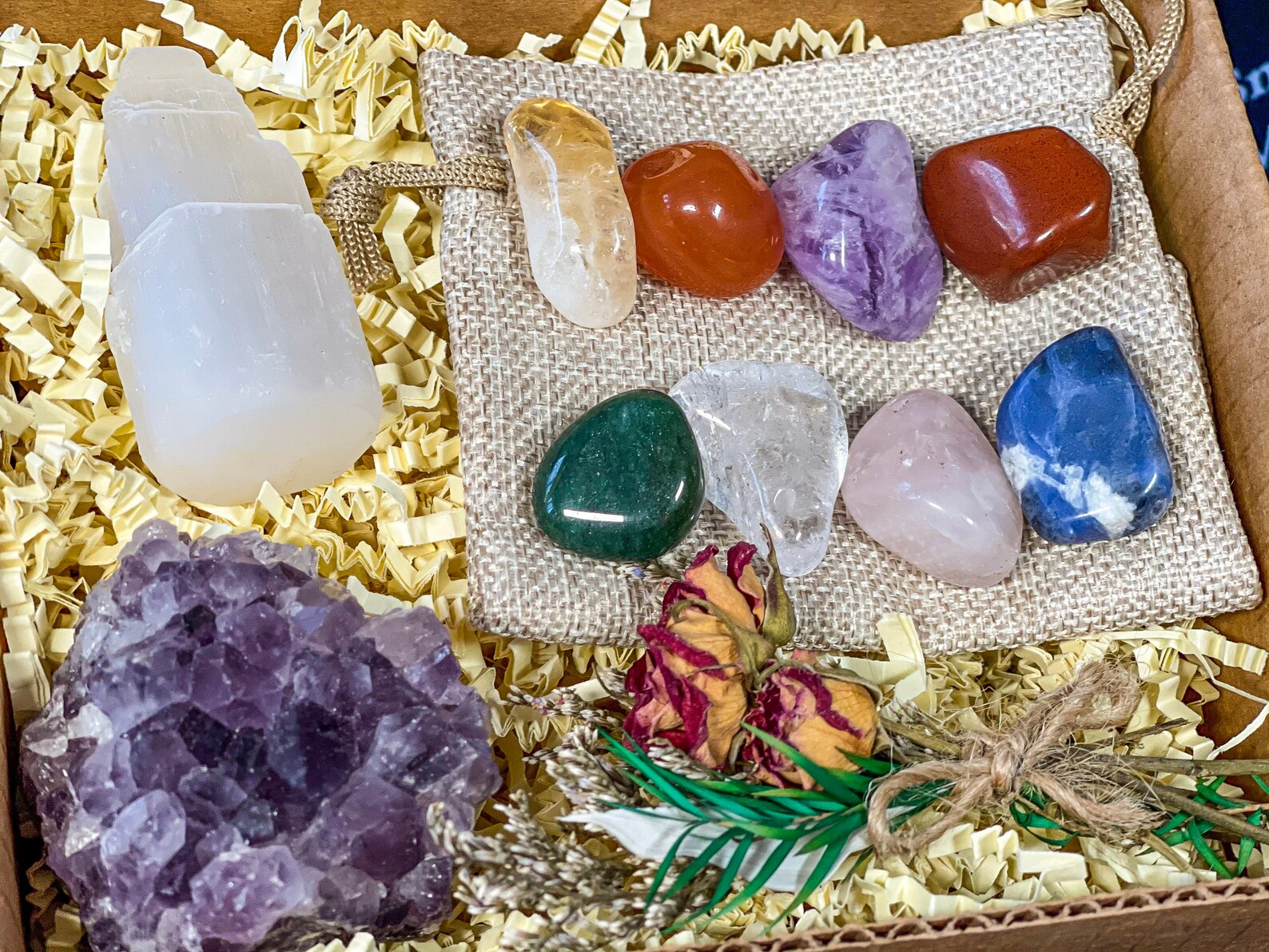 Beginners Crystal Kit Beginners Crystals Box Tumbled Crystal | Etsy