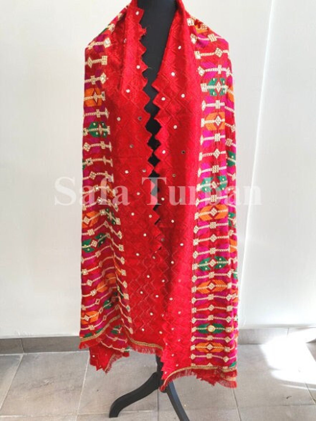 Phulkari Dupatta Women's Phulkari Dupatta, Scarf, Multicolour Phulkari ...
