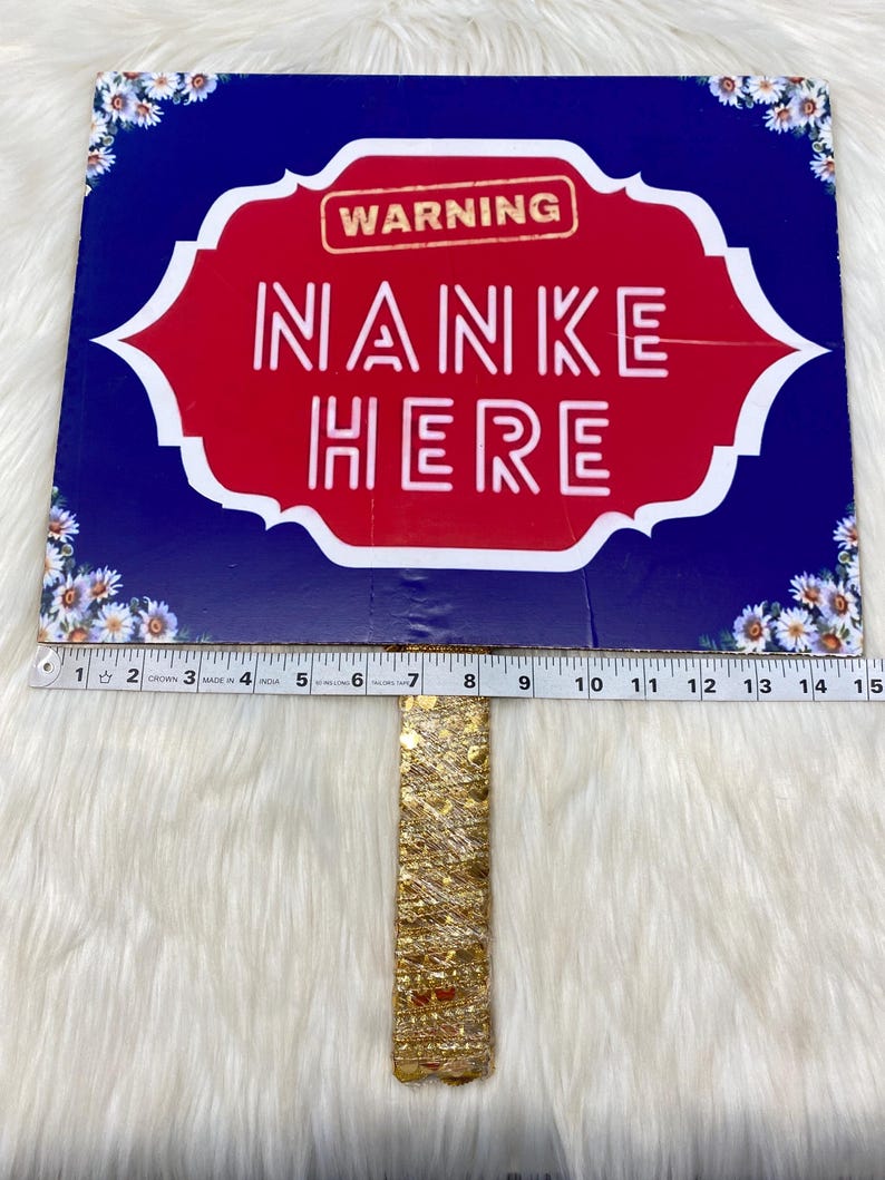 Wedding Sign, “WARNING NANKE HERE”, Wedding Props, Wedding Decorations ...