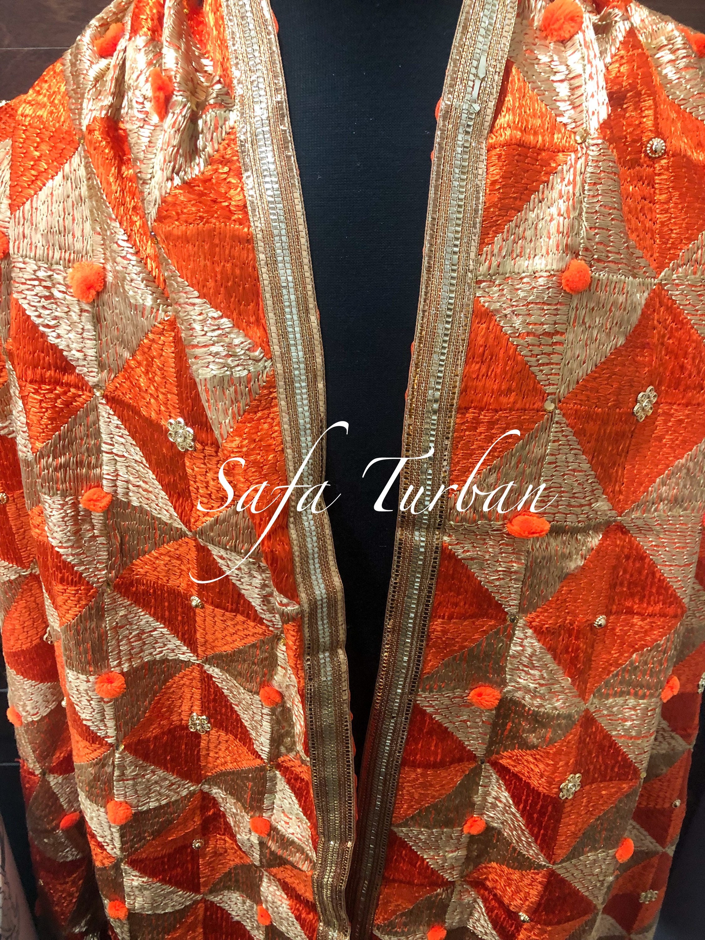 Phulkari Dupatta Women's Phulkari Dupatta Scarf - Etsy