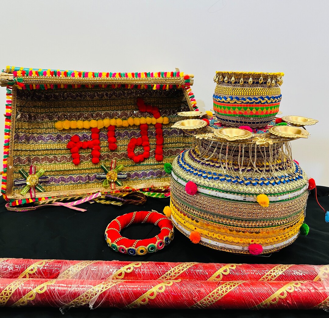 Indian Wedding Accessories Combo of LED Chajj/chaaz,led Jaggo, Danda ...