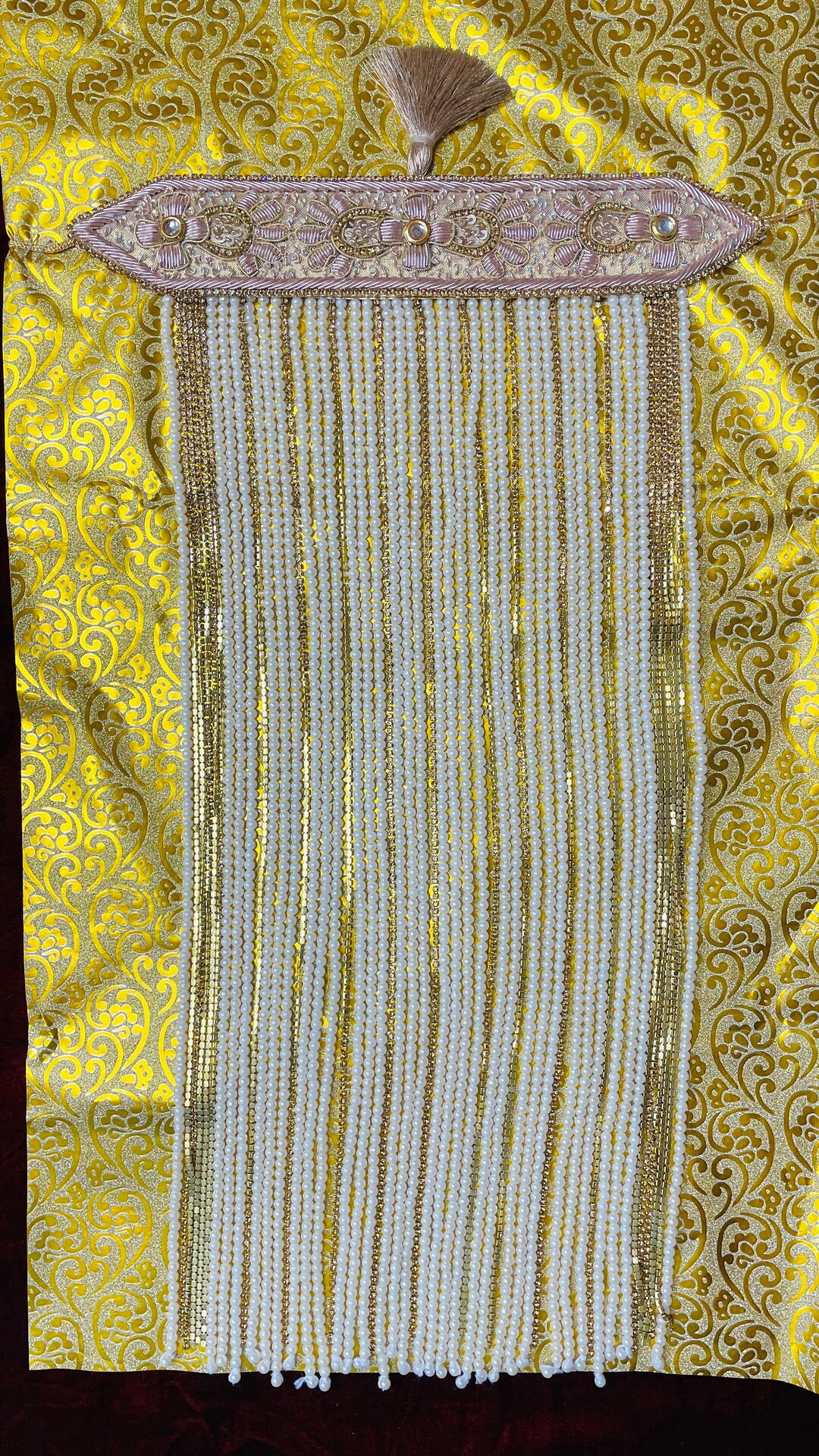 Indian Groom Sehra- Indian Wedding Accessories- Rose Gold Sehra With ...