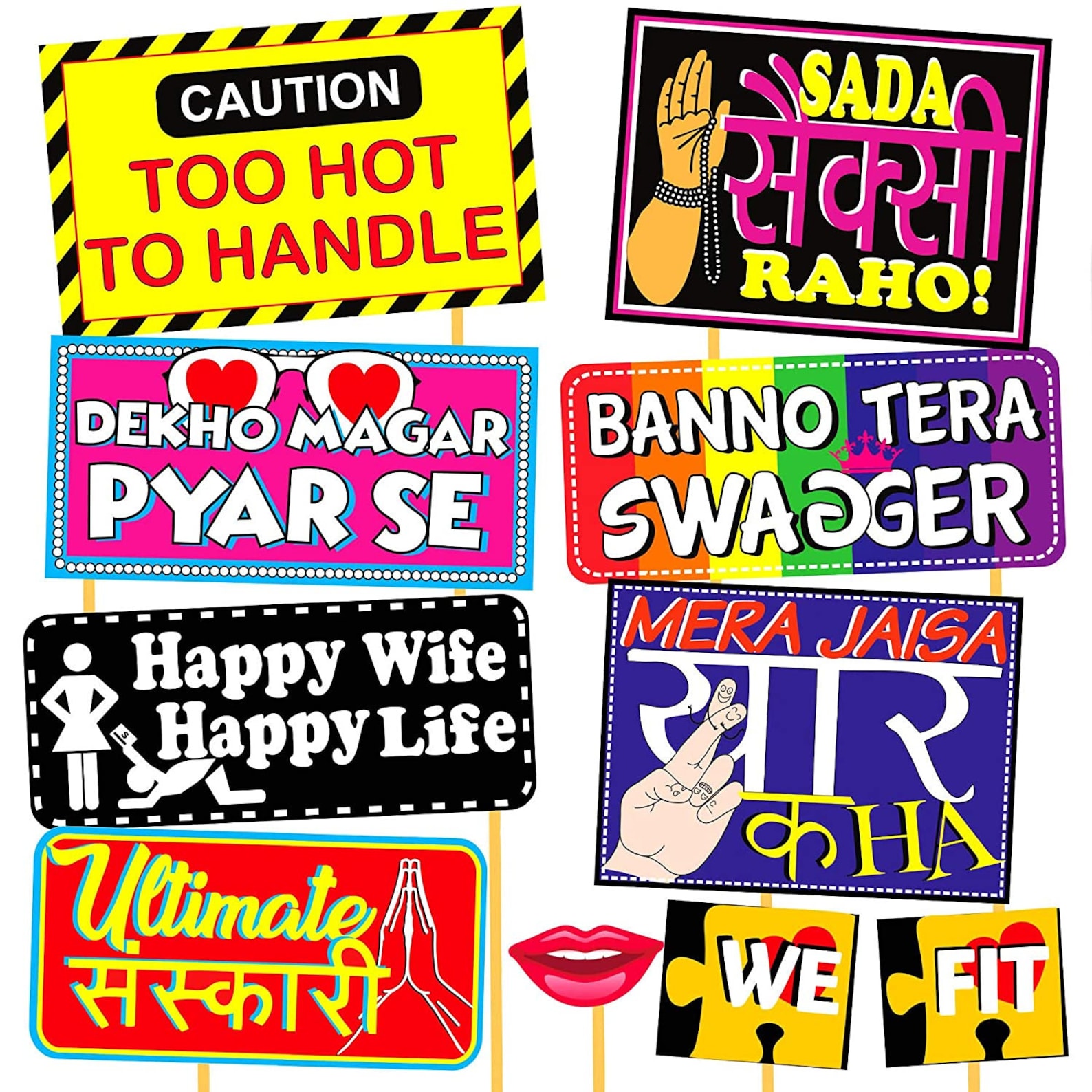 Wedding/party Props for Photo Booth/ Mehandi Props/ Sangeet - Etsy