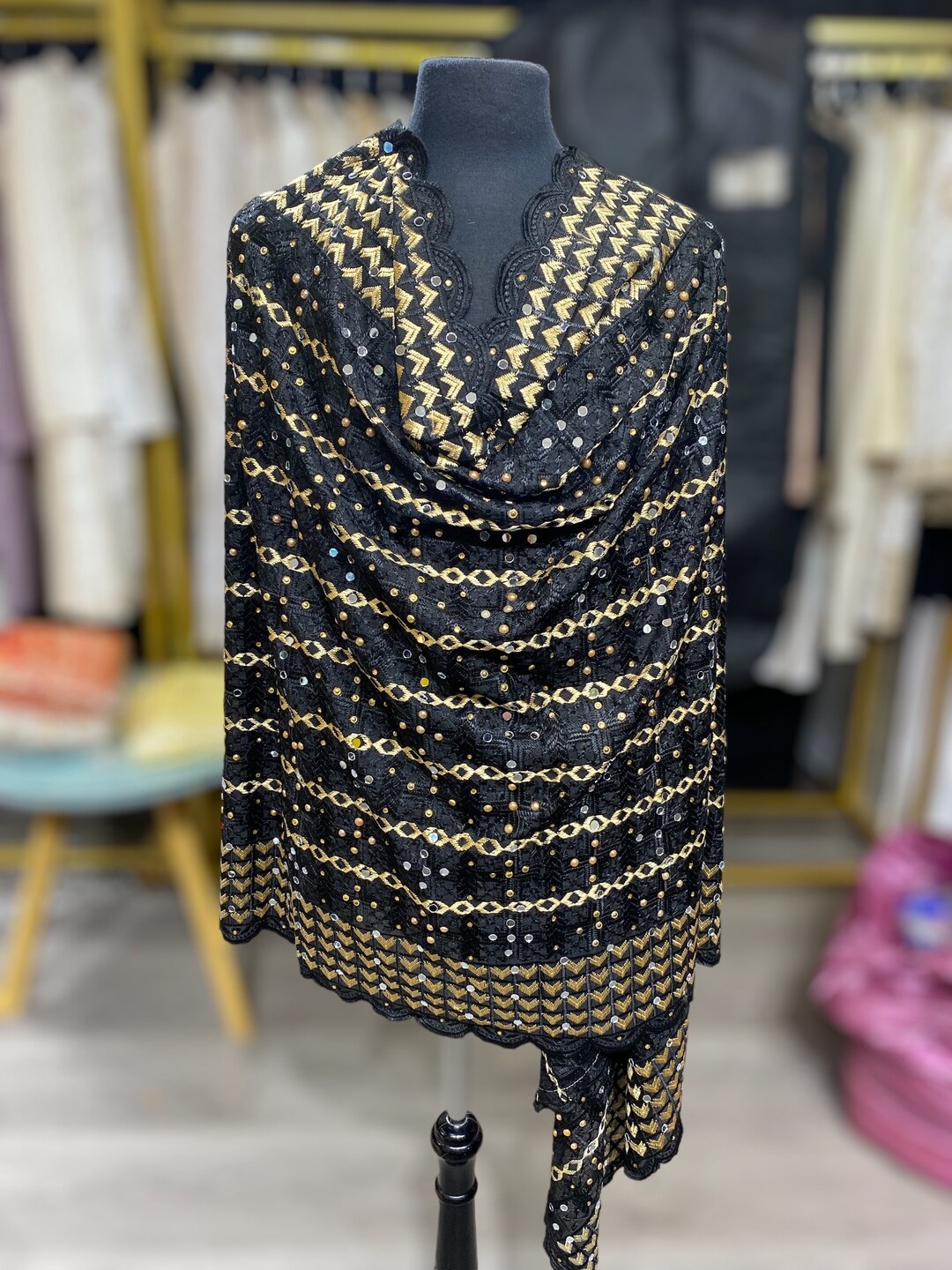 Phulkari Dupatta Women's Beautiful Phulkari Dupatta, Scarf,black ...