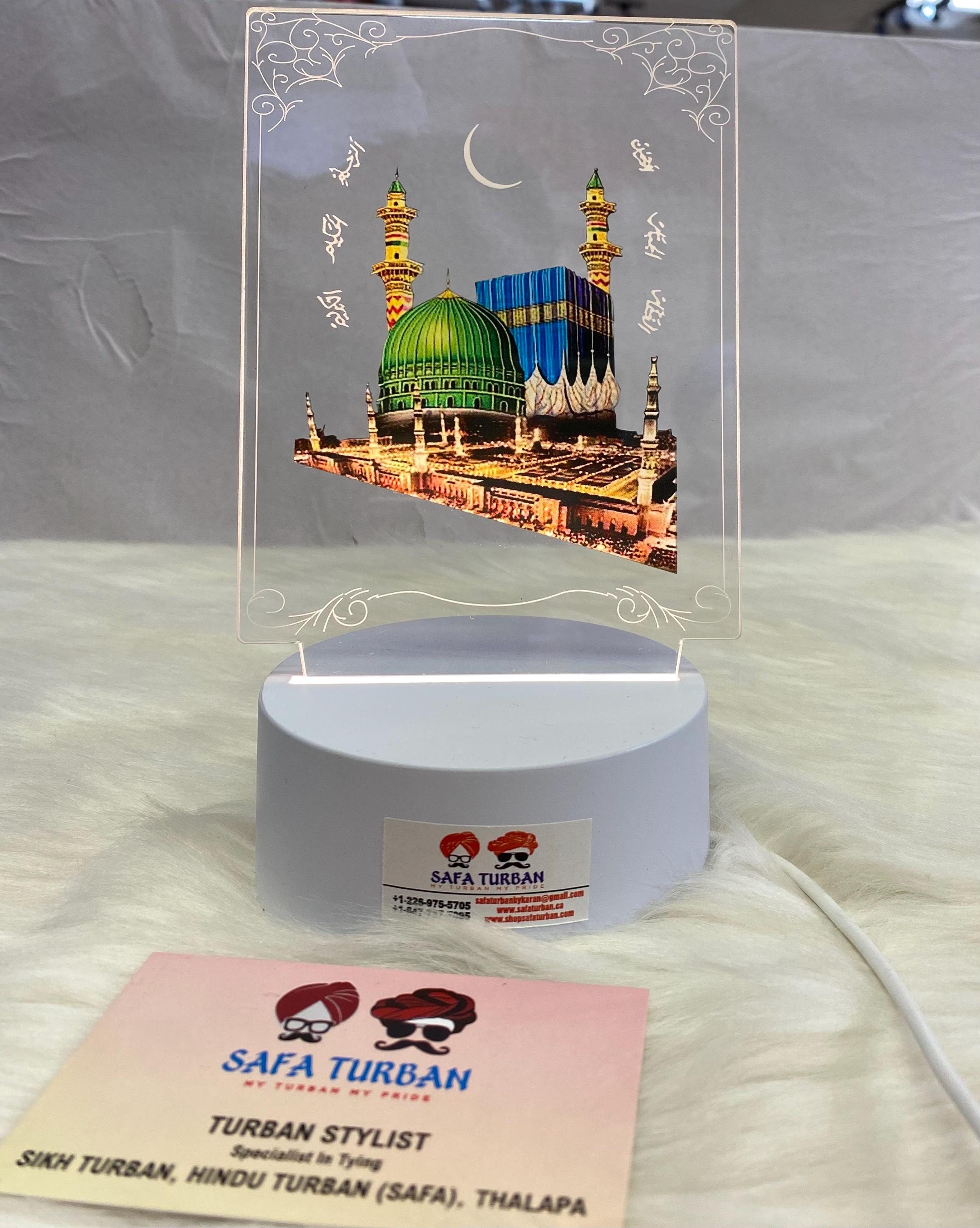 Frames- 3D Gods Makkah Madinah Mosque (masjid)frames With Soft Light UV ...