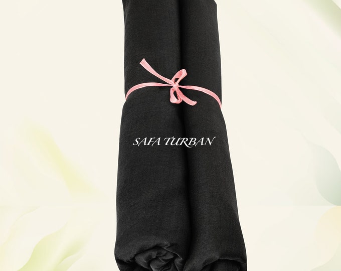 Sikh Turban - Black Turban | Voile Turban | 100% Cotton | Turban Fabric ...