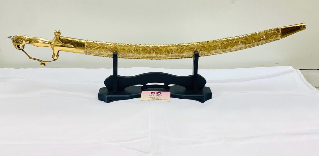 Indian Wedding Decorative Sword/kirpan Gold Kirpan With Golden Handle ...