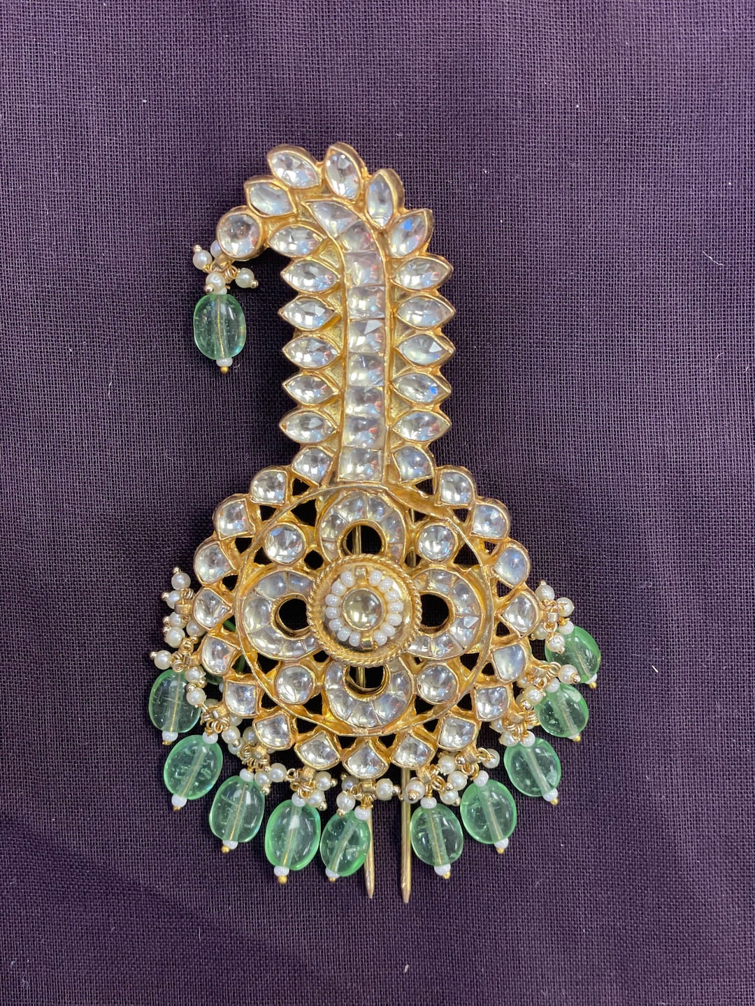 Indian Groom Wedding Accessories-pachi Kundan Kalangi/kalgi for Men's ...