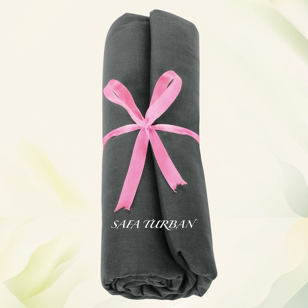 Sikh Turban Dark Grey full Voile and Rubiamedium/half and Half Voile ...