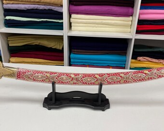 Indian Wedding Decorative Sword/kirpan Ivory Colour With Golden Work ...