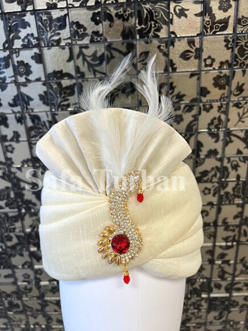 Tamil Hindu Wedding- Wedding Thalapa/turban for Groom and Tholan (cream ...