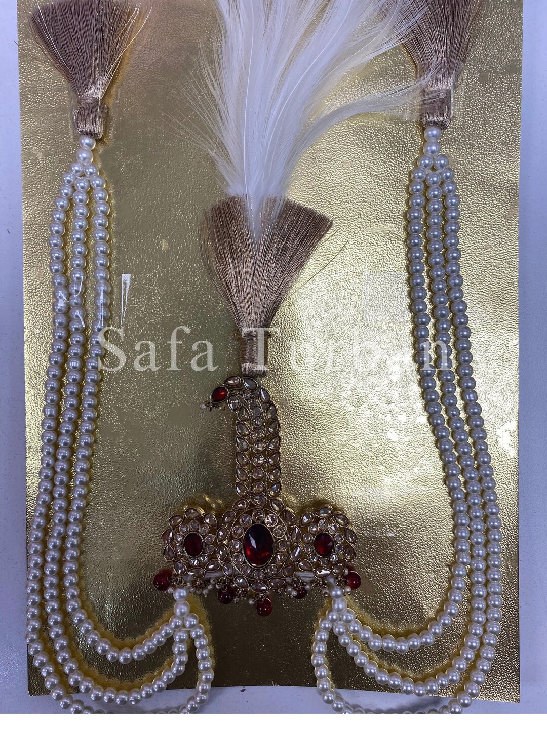 Indian Wedding Accessories- Gold and White Gold-plated Kundan and ...