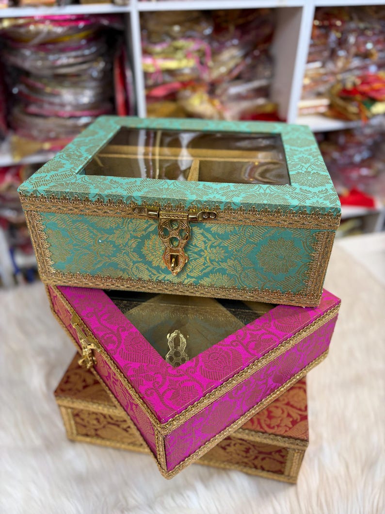 Churra /kalira Box- Brocade Handcrafted Box- Trousseau Box- Churra ...