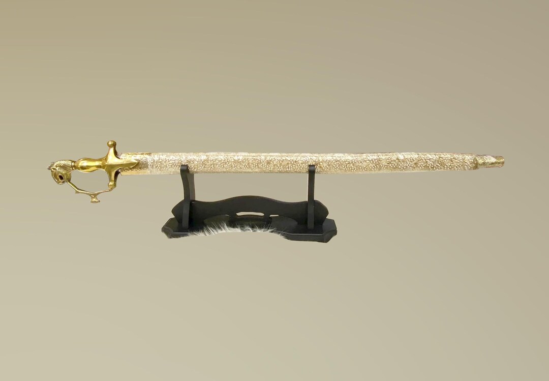 Indian Wedding Decorative Sword/kirpan- Gold and White Kirpan With ...