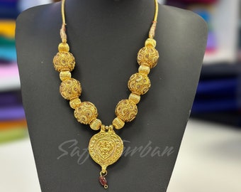 Kaintha Pendant Necklace punjabi Folk Cultural Bhangra/ Giddha Golden ...