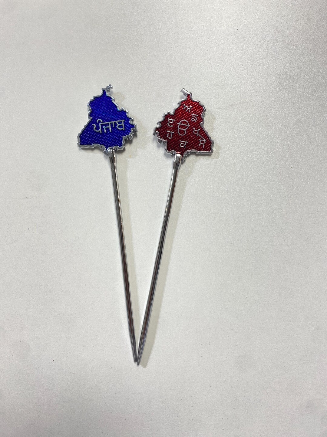 Punjab/ Gurmukhi Sikh Baaj/Salai und Pagg Pin für Turban/Patka/Dumala ...