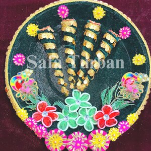 Mehndi Ceremony Platter, Mehndi Décor Mehndi Tray/ Heena Plate for ...