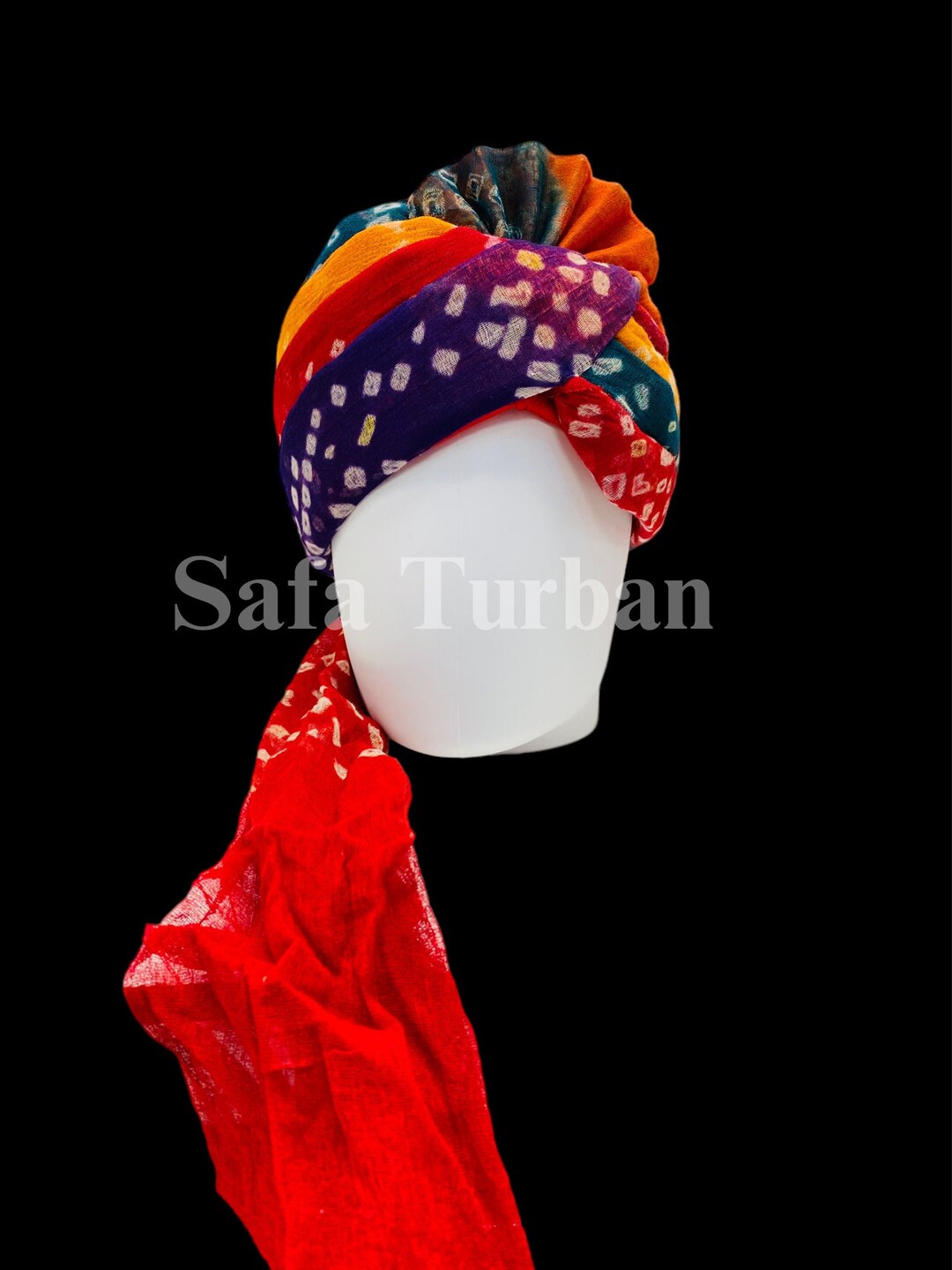 Indian Wedding- Bandani Safa for Baraati/family Members, Safa Turban ...