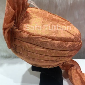 Groom Wedding Turban- Peach Golden Turban- Safa Turban/pagdi/premade ...