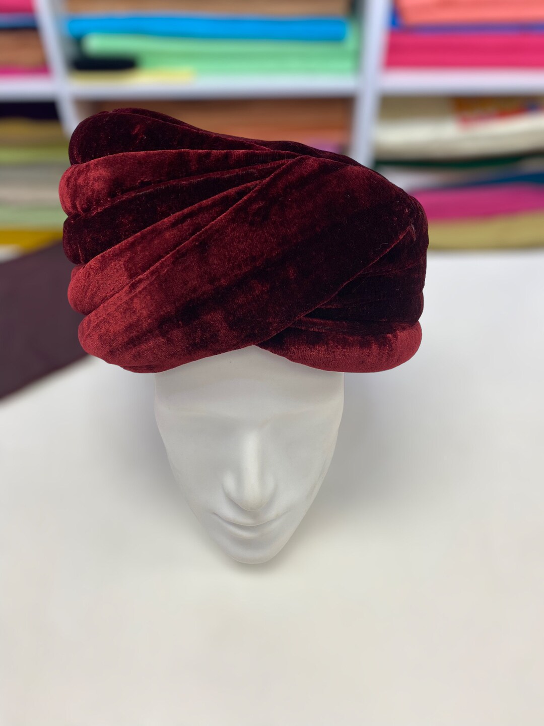 Groom Wedding Turban-maroon Velvet Turban- Safa Turban/pagdi/premade ...