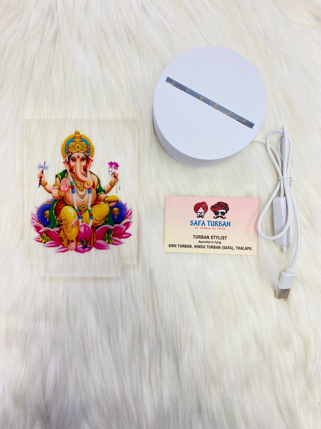 Frames- Gods Ganesh Ji Frames With Soft Light UV Printed , Desk Lamp 3D ...