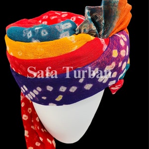 Indian Wedding- Bandani Safa for Baraati/family Members, Safa Turban ...